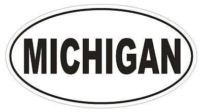 Michigan Oval Bumper Sticker or Helmet Sticker D2350 State Euro Oval | eBay