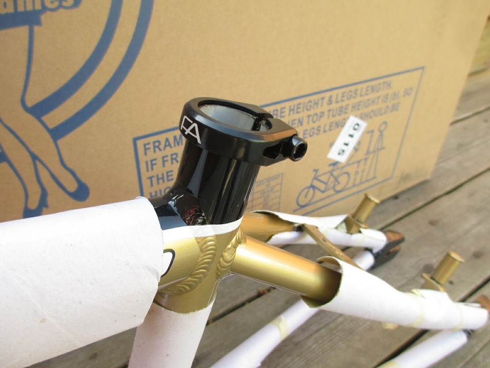 BMX Frame Set With Fork FREE AGENT TEAM LIMO FRAME Black/Gold/White 20 ...