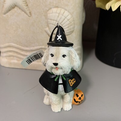 Cracker Barrel Resin Boo Dog Halloween Ornament | eBay
