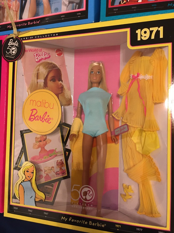 Lot of 5 Barbies - 50th Anniversary Barbies 1959, 1962, 1964, 1965 ...