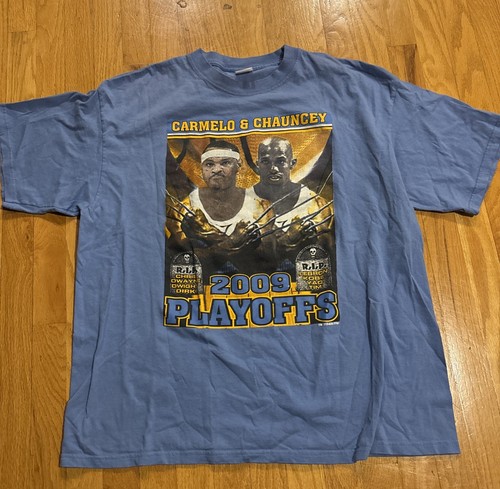 Y2K Denver Nuggets T Shirt Carmelo Anthony Billups Blue 2XL NBA ...
