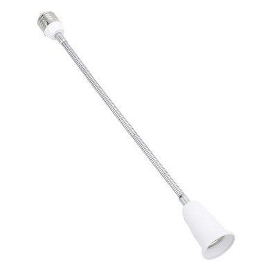 15.7 Inch E26/E27 Light Socket Extender for Medium Screw Base White ...