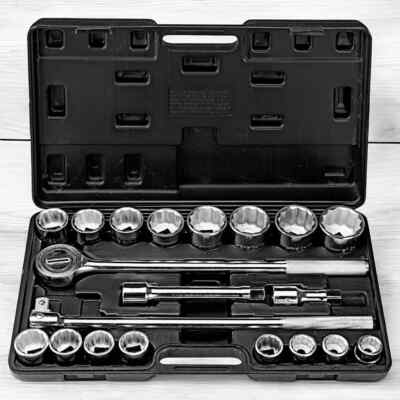 3/4" Drive SAE Jumbo Socket Set Heavy Duty With Case 20-Piece | eBay