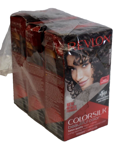 (3 Pack) Revlon ColorSilk Beautiful Color 30 Dark Brown New Distressed ...