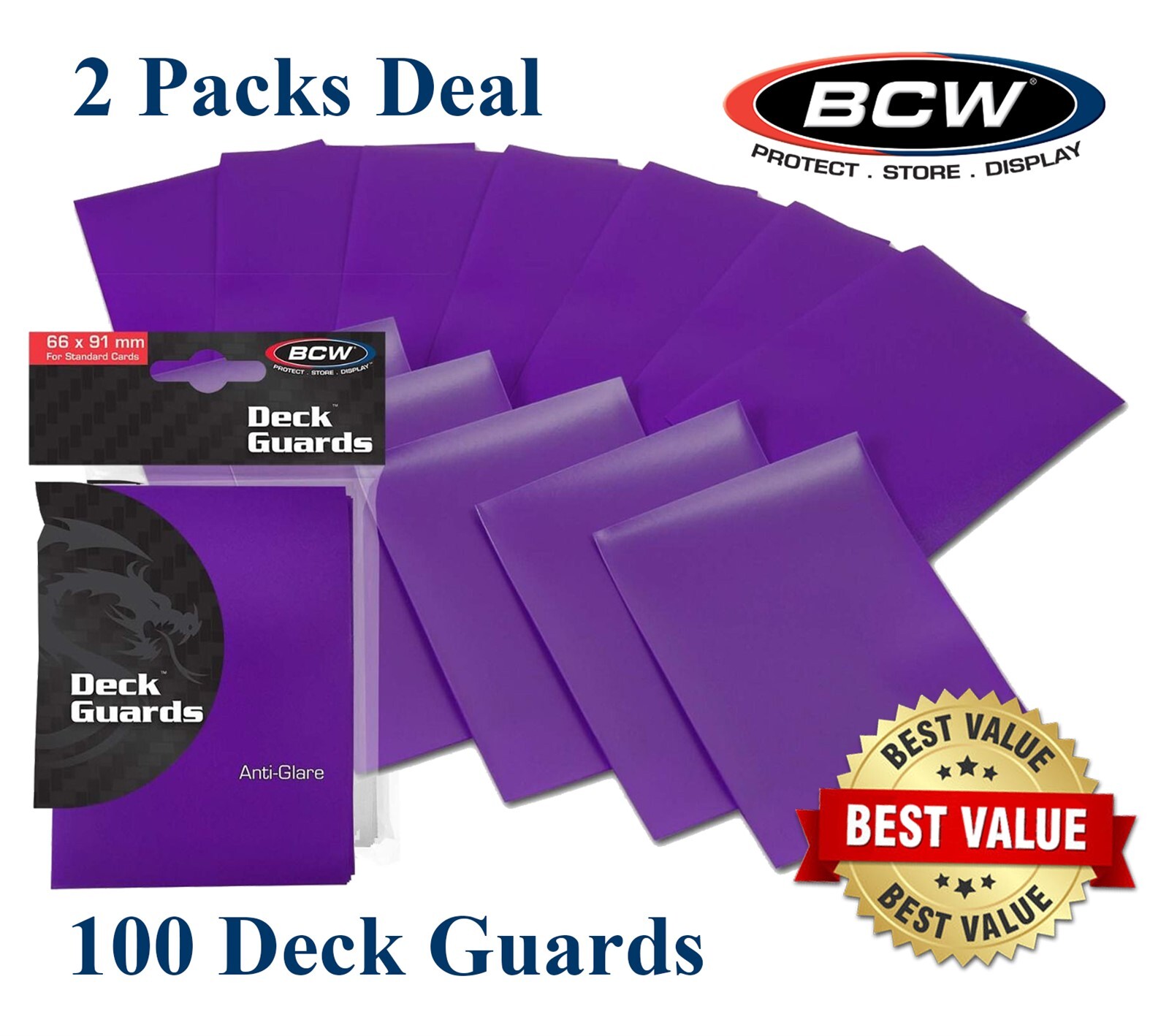 100 Matte Purple MTG BCW Deck Guards CCG MTG Pokemon Gaming Card ...