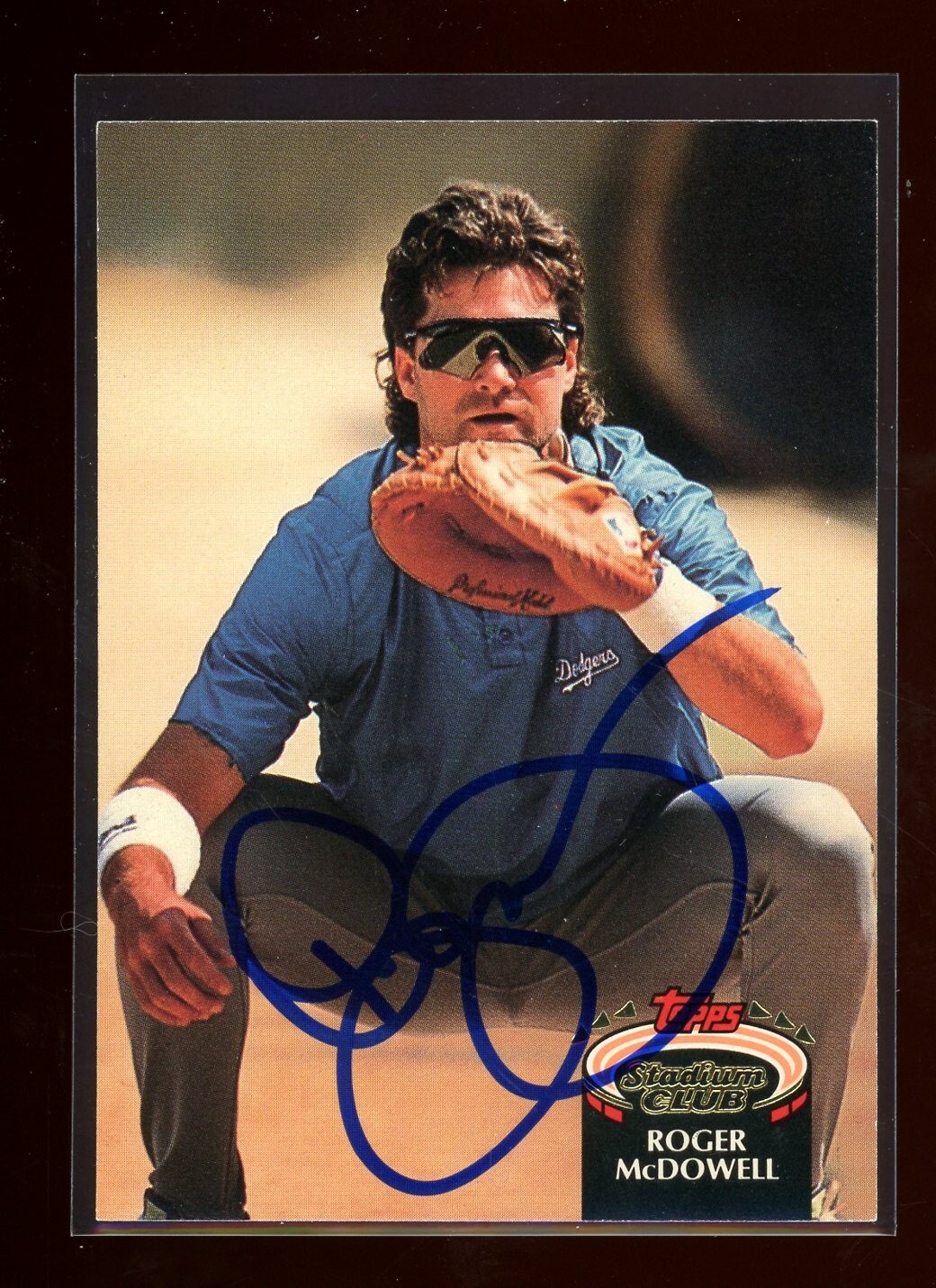 1992 Topps Stadium Club ROGER MCDOWELL Signed Card autograph auto ...