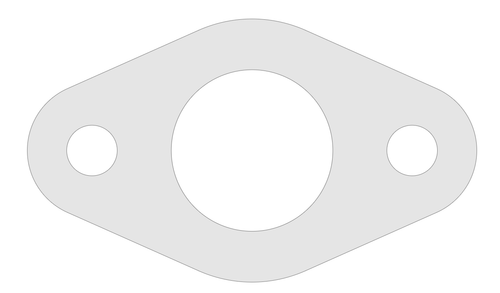 1 Inch, 2 Bolt, 3/8 Inch Weldable Universal Exhaust Flange MILD STEEL ...