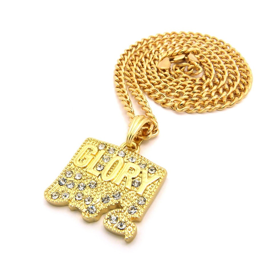 New GLORY BOYZ Pendant &5mm/24" Cuban Link Chain Necklace MSP401CC | eBay