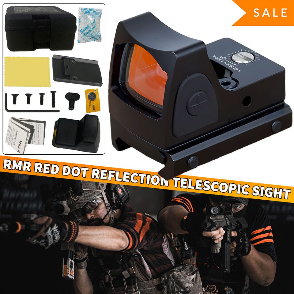 Red Dot Tactical RMR Reflex Sight Scope for Pistol Glock 17 19 W/20mm ...