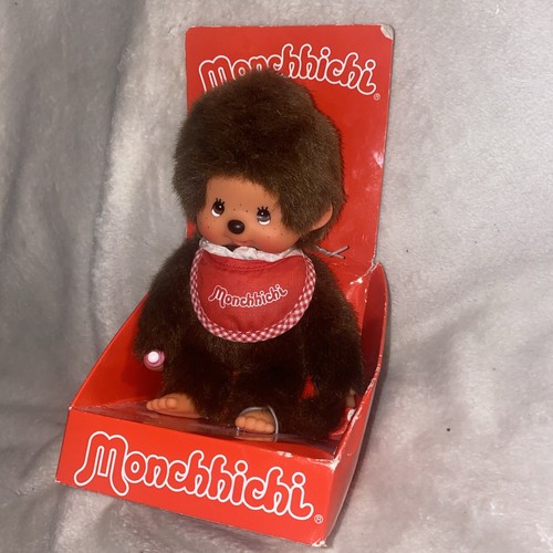Monchhichi Baby Boy Plush Monkey Doll Red Bib 2009 Sekiguchi NEW NIB | eBay