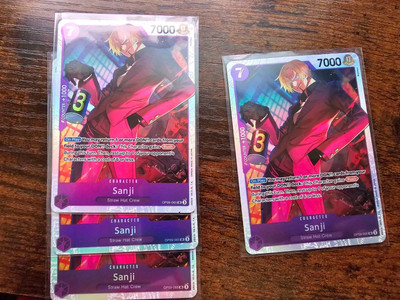 4x One Piece TCG - Sanji SR - OP09-065 English Cards Playset - Pack ...