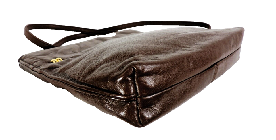 BECHAMEL Crossbody Shoulder Bag Purse Handbag Brown Vegan Leather Zip ...