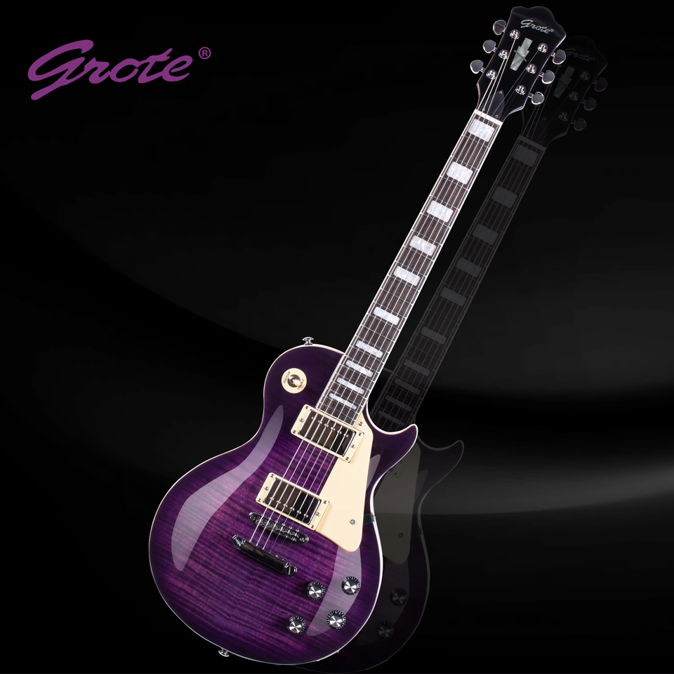 2025 GROTE LP-02 Guitar Solid Body Retro Electric Guitar Red Color With ...