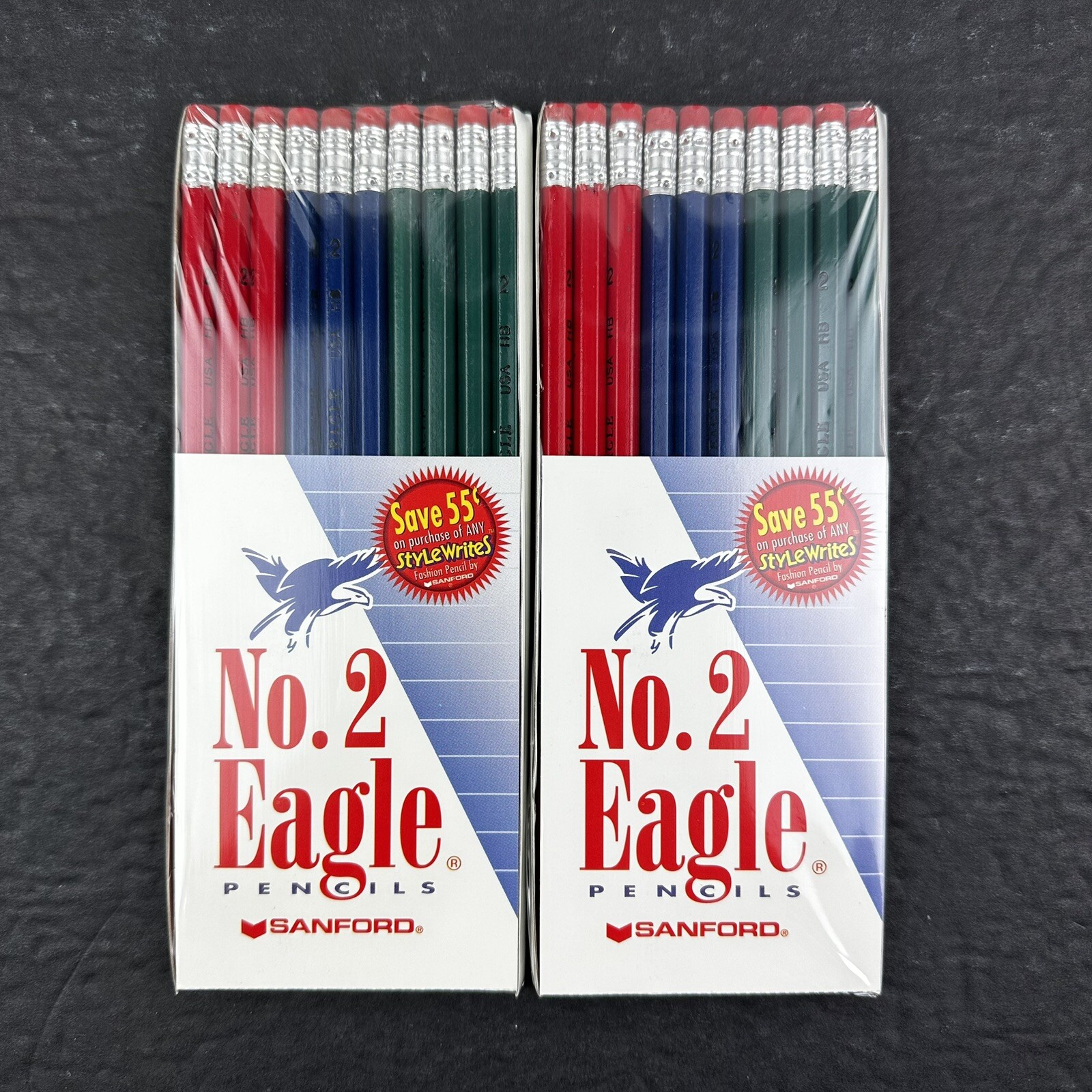 Vintage Sanford Eagle No.2 HB Pencils Pack of 10 - 2 Packs Lot - Made ...
