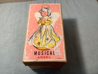 vintage musical Christmas angel used made in Japan works great In Box ...