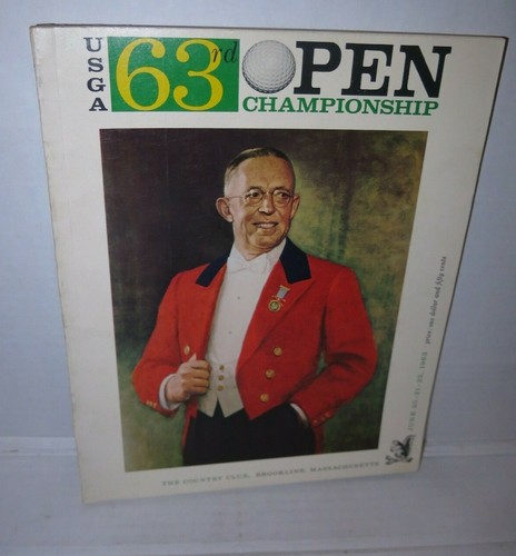 USGA 1963 Open Championship Program Brookline MA Very Scarce Golf ...