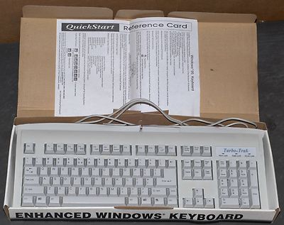 TURBO-TRAK Turbo-Plus KB-8001 R+ Enhanced Keyboard PS/2 105 Keys (3 Hot ...