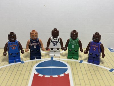 LEGO NBA Minifigure Lot of 5 Stackhouse ~ Kidd ~ Garnett ~ Walker ...