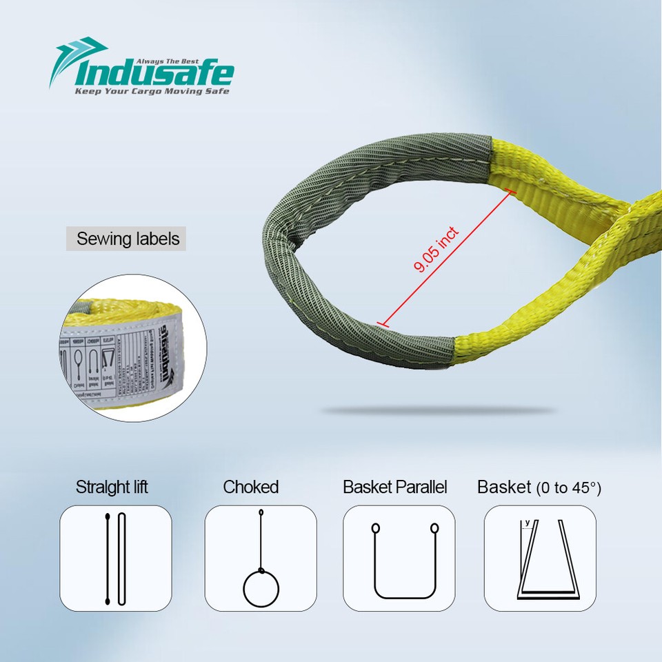 Indusafe Rigging Moving Lifting Straps Industrial Web Sling 3100LBS 3/6 ...