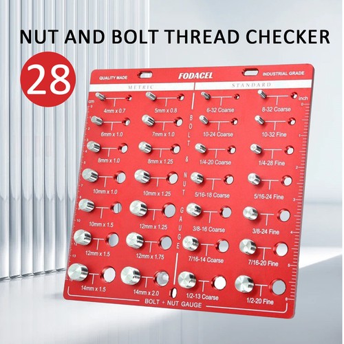 US 28 Nut and Bolt Thread Checker Screw Thread Identifier Gauge Inch ...