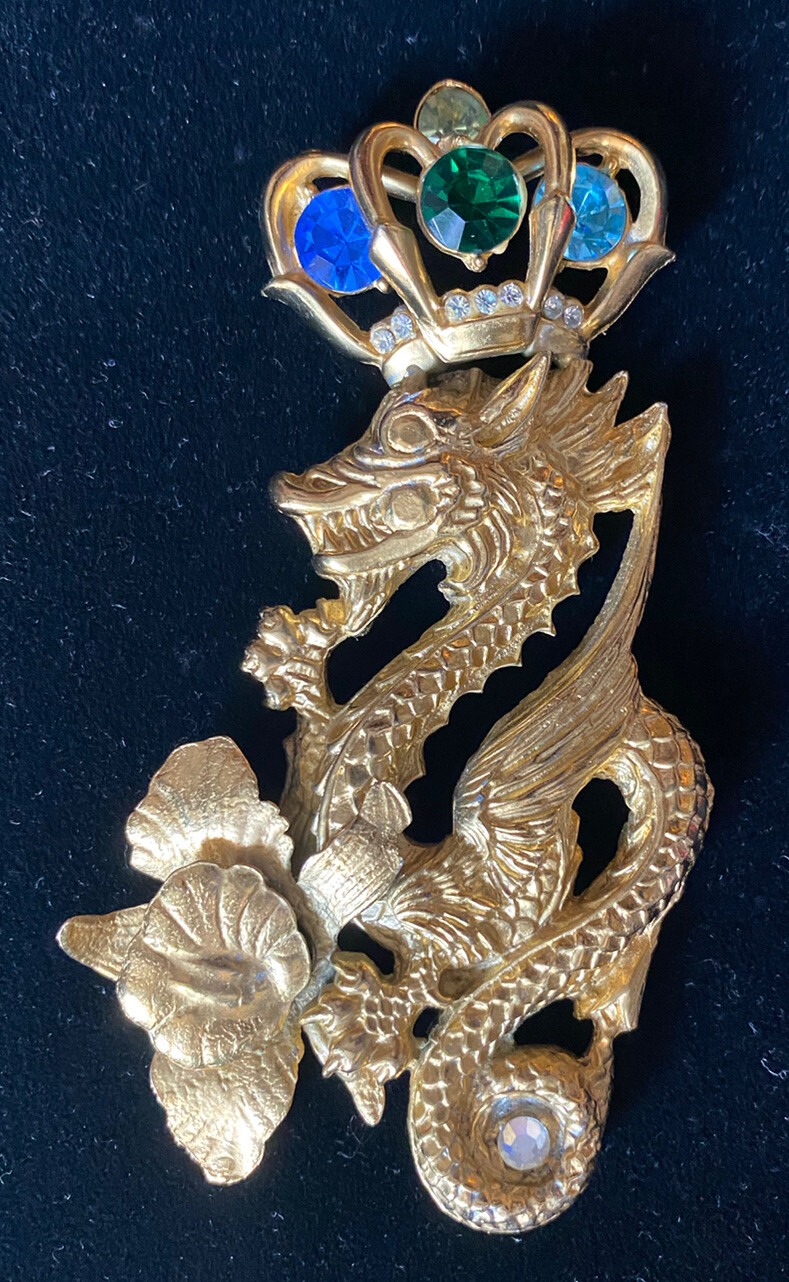 Antique Dragon Pin - Gem