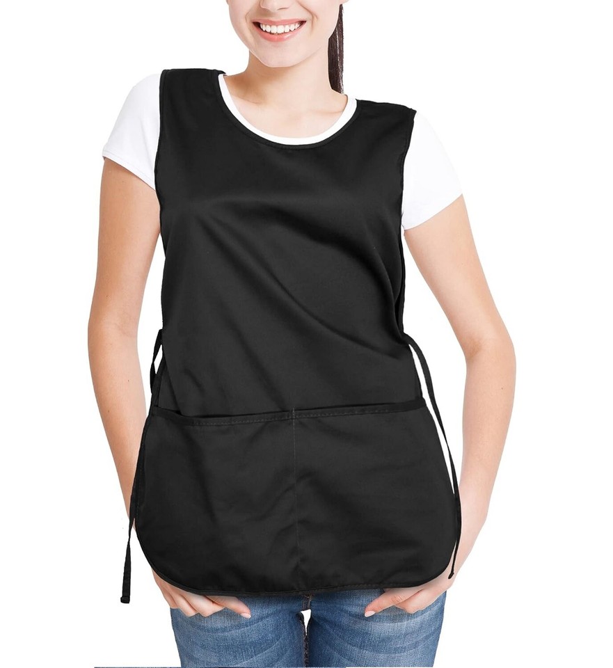 2PCS 30*20 in Shoemaker Apron 2 Pocket Waterproof Art Smock Black ...