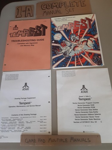 Original Arcade Manual: TEMPEST - ATARI - 1981 - FREE SHIPPING | eBay