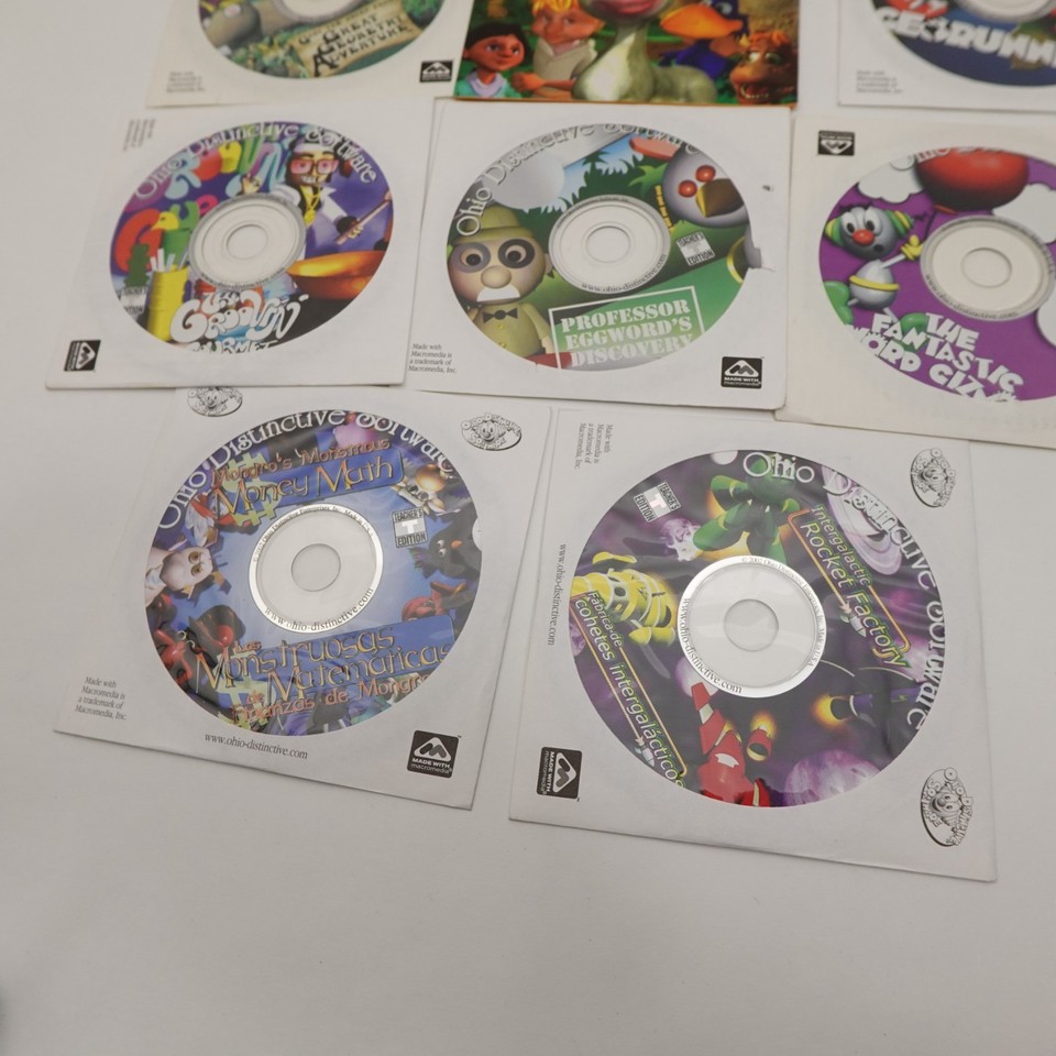 Lot of 9 Vintage PC CD-ROM Games Ohio Distinctive Software + Donkey Ollie Kids E | eBay