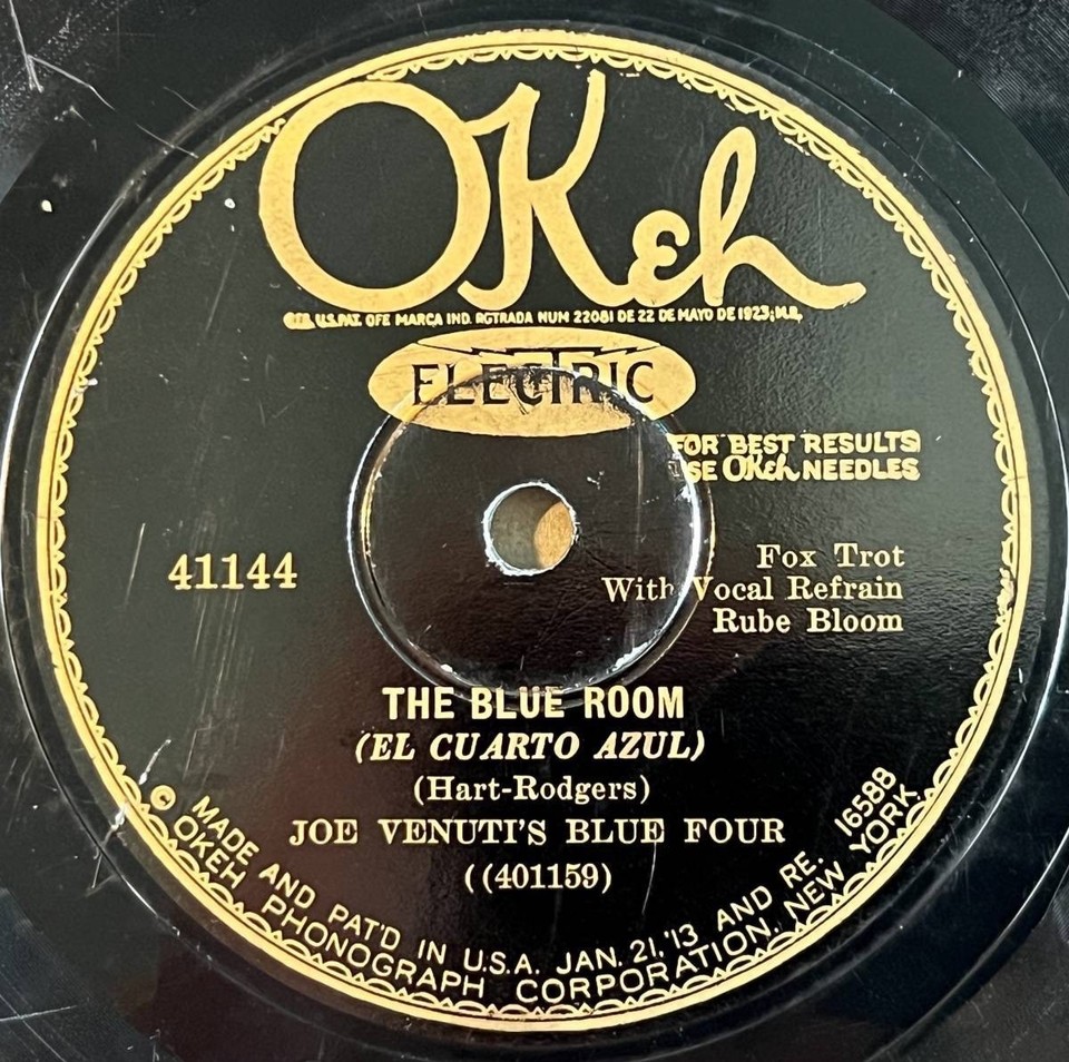 JOE VENUTI'S BLUE FOUR OKEH Sensation/ The Blue Room | eBay
