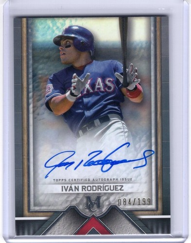 Ivan Rodriguez 2023 Topps Museum Collection Archival Autograph /199 #AA ...