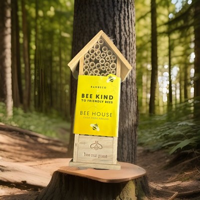 Mason Tower Native Bee House By Bambeco, 12 in. Help Endangered Native ...