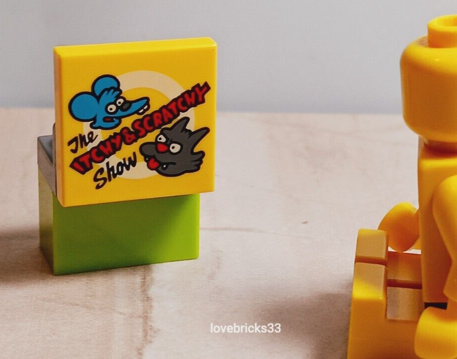 New LEGO Simpsons TV Show Itchy & Scratchy Television Cartoon Show Cat ...