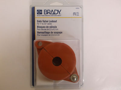 BRADY Gate Valve Lockout Fits Sz 1" to 2-1/2" Polypropylene 65560 (E43C ...