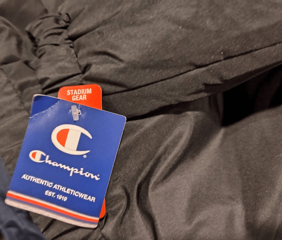 CHAMPION HOODED WIND JACKET BLACK & BLUE BRAND NEW WITH TAGS | eBay