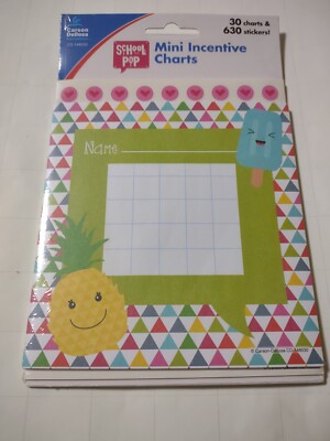 School Pop Mini Incentive Charts-36 charts and 630 Matching Stickers ...
