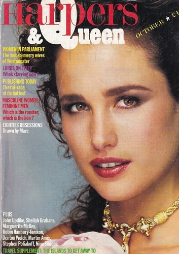 HARPER'S AND QUEEN 1984 ANDIE MACDOWELL CLAUDIA CRON FURS JOAN ...