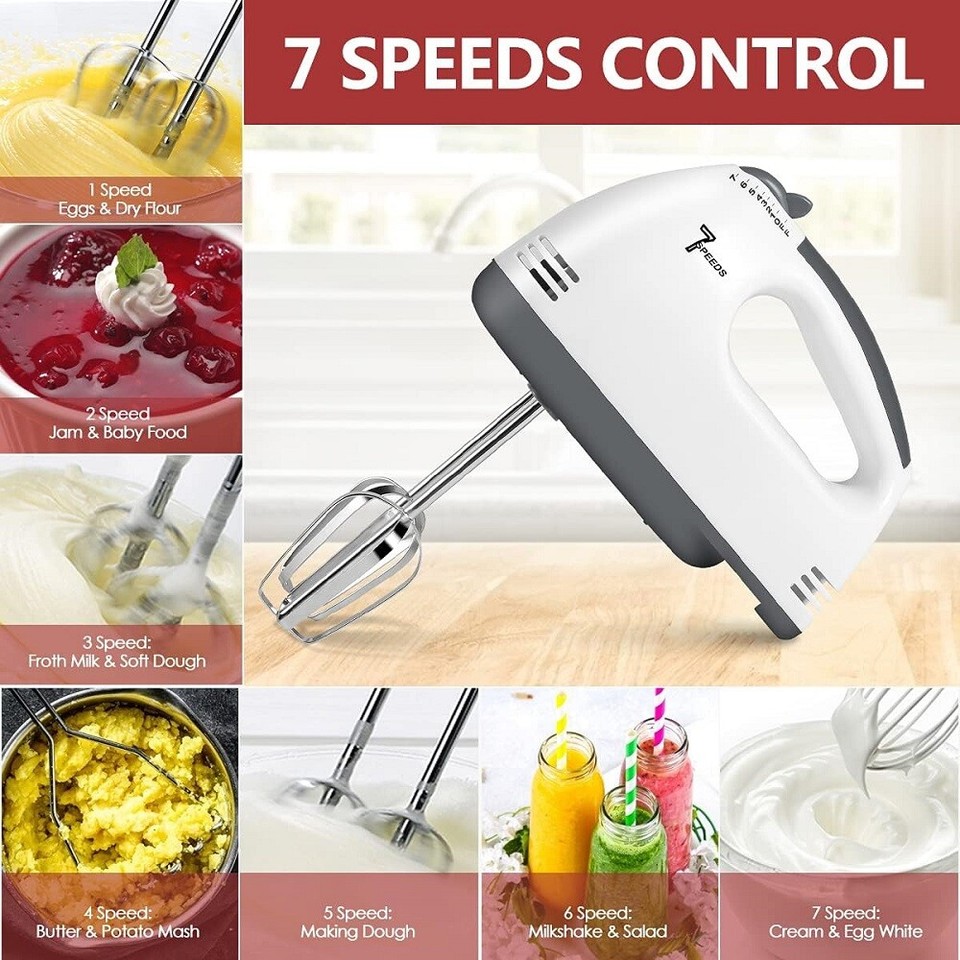 Electric Hand Mixer 7 Speed Multifunctional Kitchen Handheld Food ...