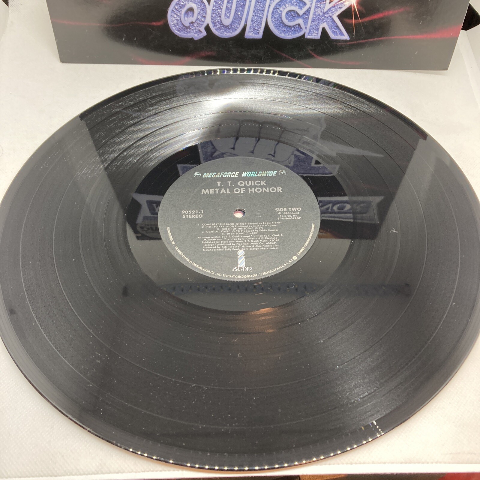 T.T. QUICK "Metal Of Honor" Vinyl Promo LP Orig. 1984 Island First DMM ...