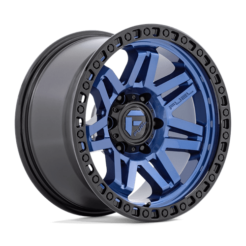 Fuel 1PC D813 Syndicate 17x9 6x139.7 -12mm Dark Blue With Black Ring ...