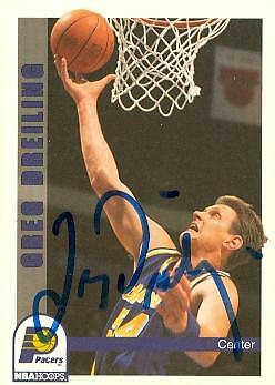 Greg Dreiling autographed Basketball Card (Indiana Pacers) 1993 Hoops ...