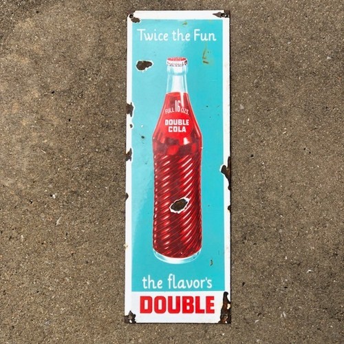 Porcelain Double Cola Sign, Advertisement | eBay