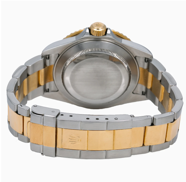 Rolex Submariner 16613 40mm Silver Serti Dial Two-Tone Steel Gold Watch ...