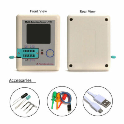 LCR-TC1 Pocket Multifunction Transistor Tester Full Color Graphics ...
