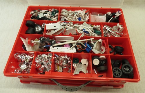 Model Car Parts Lot Vintage Plastic 1/24 1/25 With Carrying Case ...