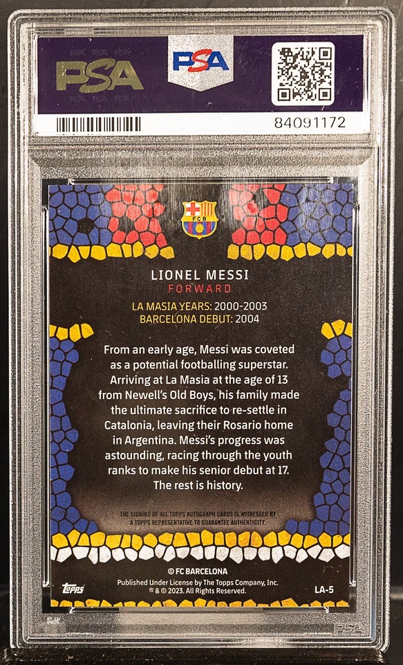 84091172 LIONEL MESSI 2022 Topps Chrome FC Barcelona Made in La Masia ...