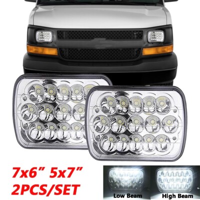 2003-2014 Chevy Express Cargo Van 1500 2500 3500 7x6" 5x7 LED Headlight ...