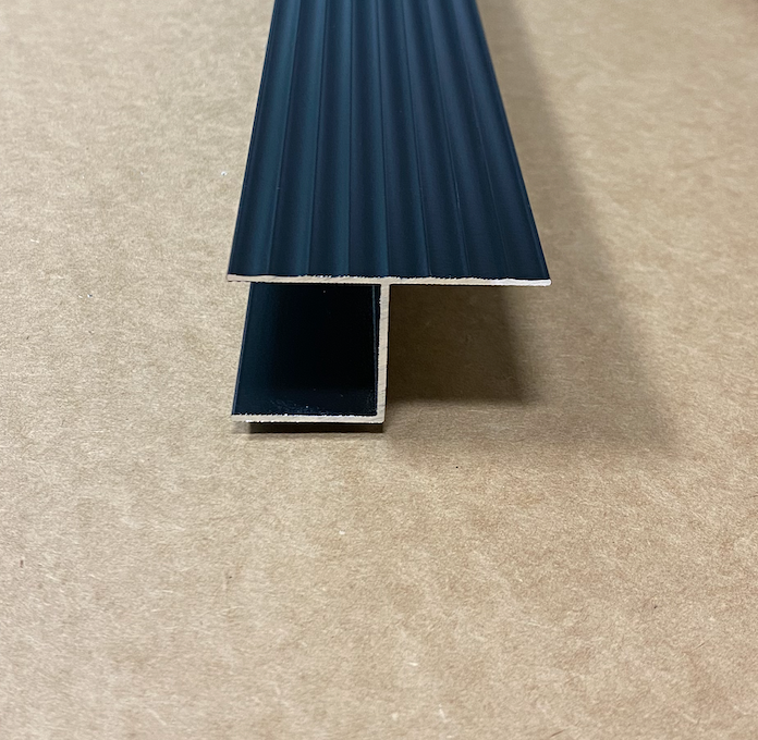 H-Channel 93" Black Aluminum Trim 2" x 1 1/8" Cargo Trailer Door Trim ...