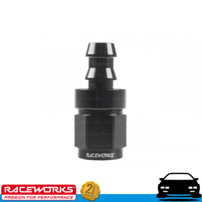 RACEWORKS Fuel Oil E85 Push Lock Hose End AN5 5AN Straight | eBay Australia