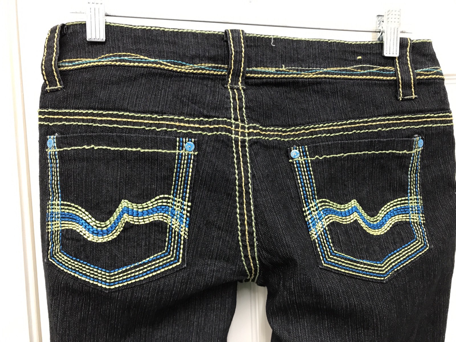 Apollo Size 9 / 10 Bold Stitch Blue Jeans - Gem