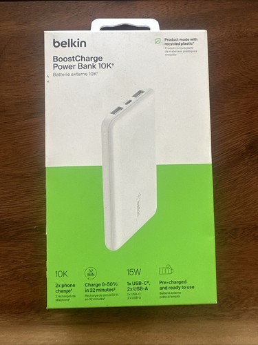 BRAND NEW SEALED Belkin BoostCharge USB-C Portable Charger 10K Power ...